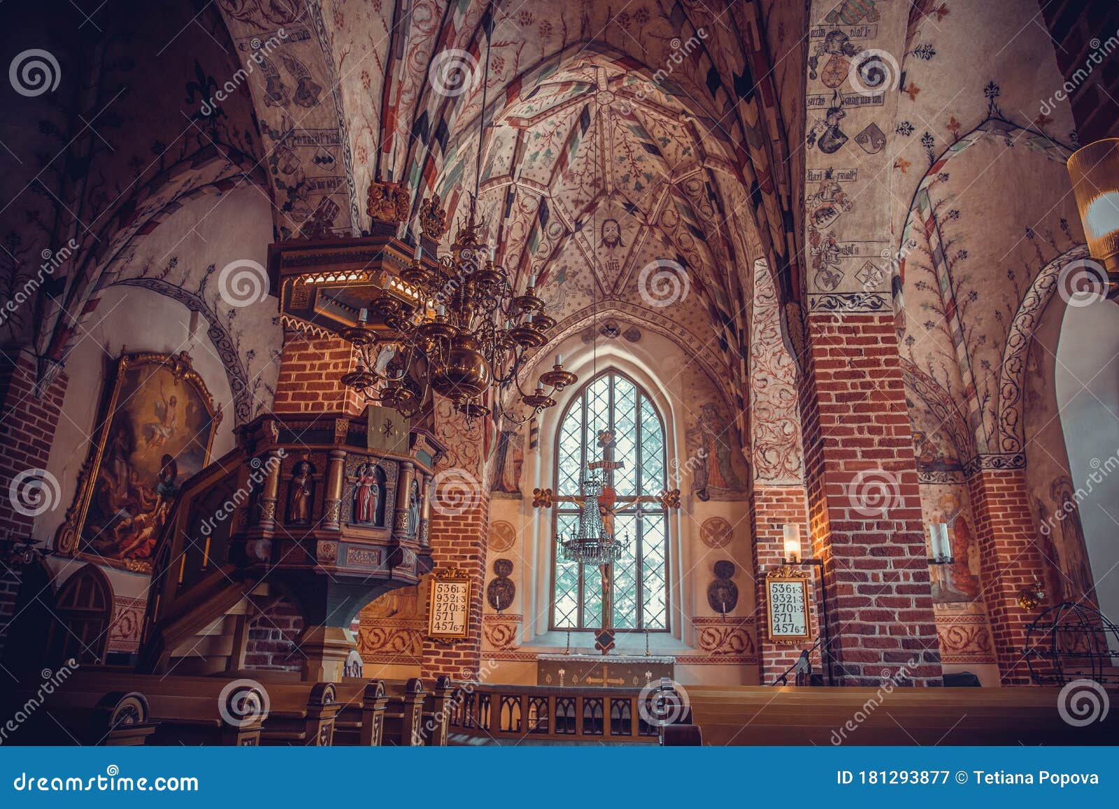 Finland - : Interior of Porvoo Cathedral Editorial Photography - Image ...