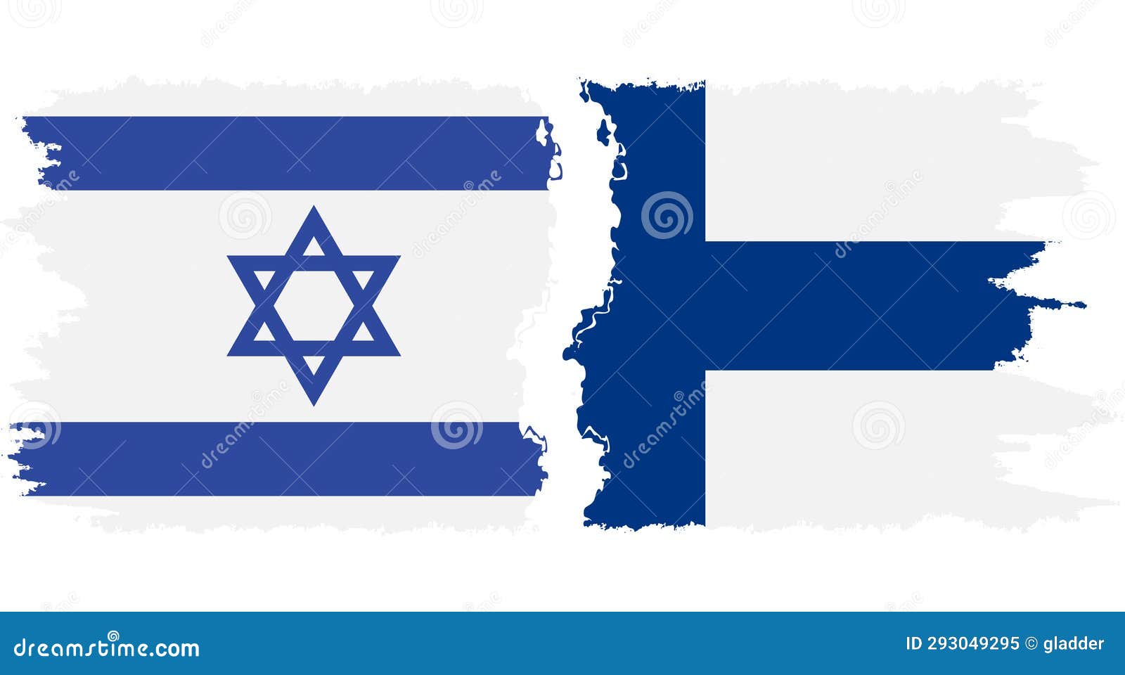 Finland and Israel Grunge Flags Connection Vector Stock Illustration ...