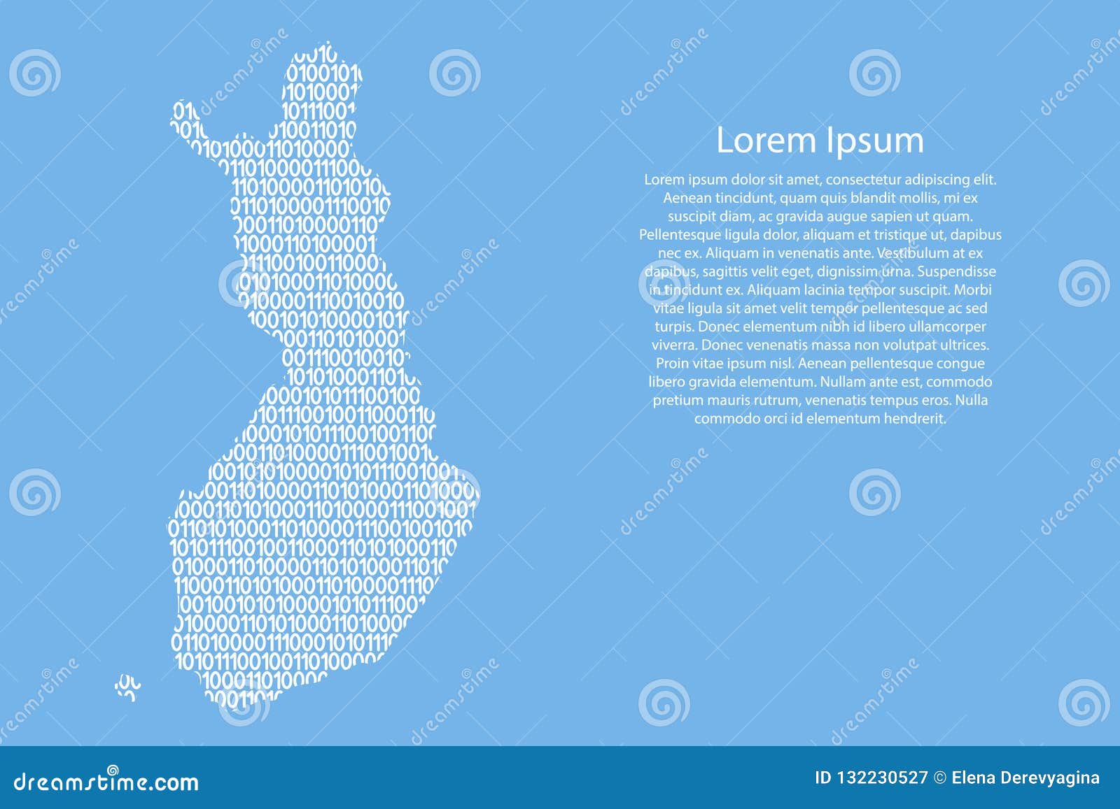 Finland Map Abstract Schematic From White Ones And Zeros Binary Stock ...