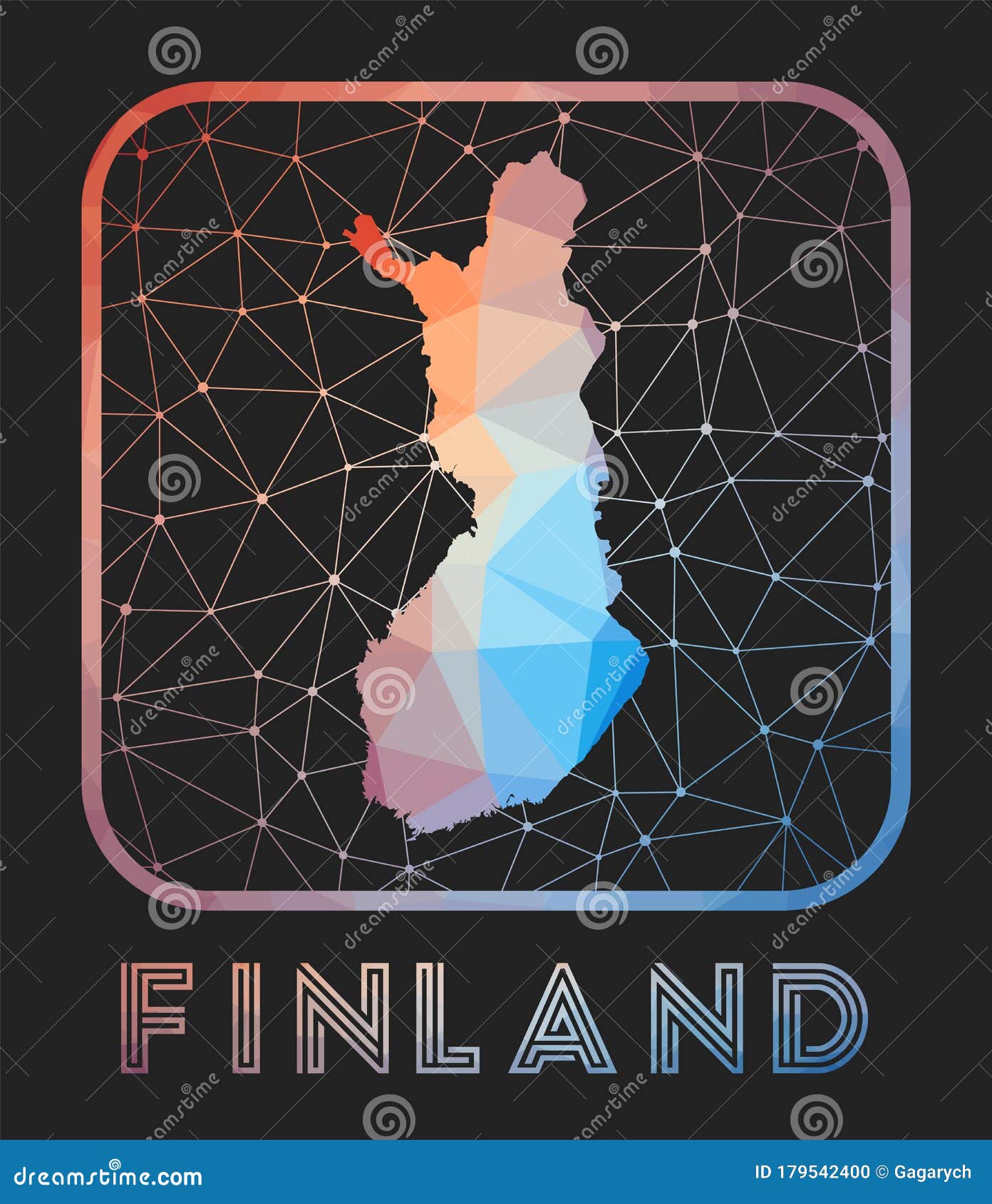 Finland map design. stock vector. Illustration of europe - 179542400