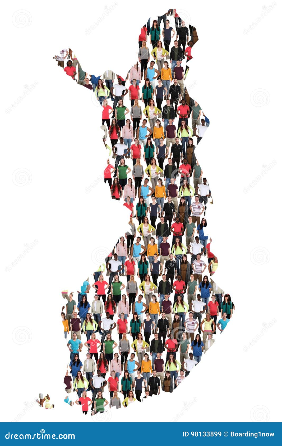 Finland Map Multicultural Group of People Integration Immigration ...
