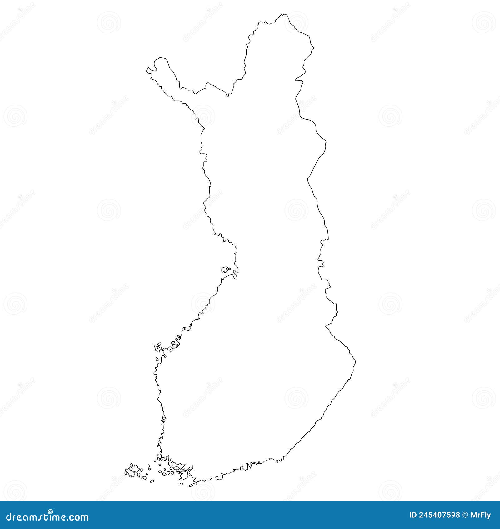 Outline Map Of Finland
