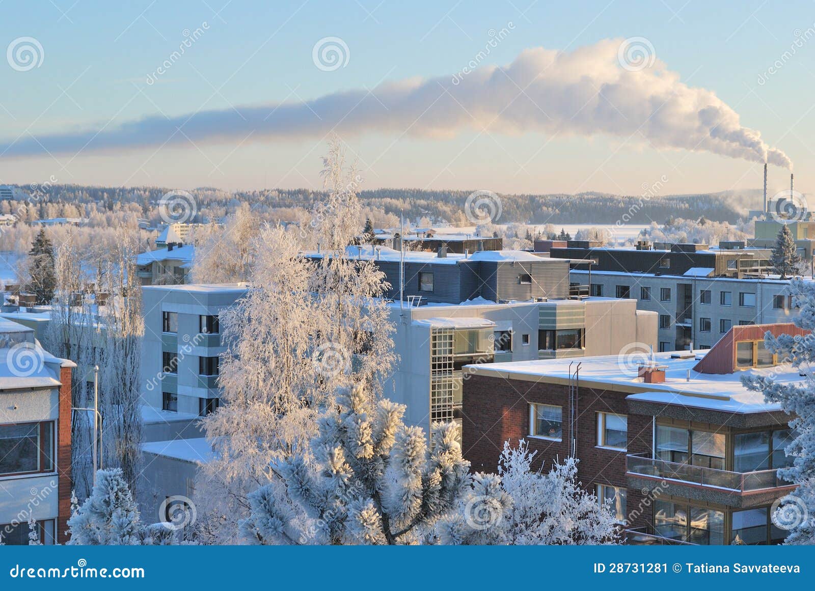 Finland. Mikkeli in the Evening Stock Image - Image of city, tree: 28731281