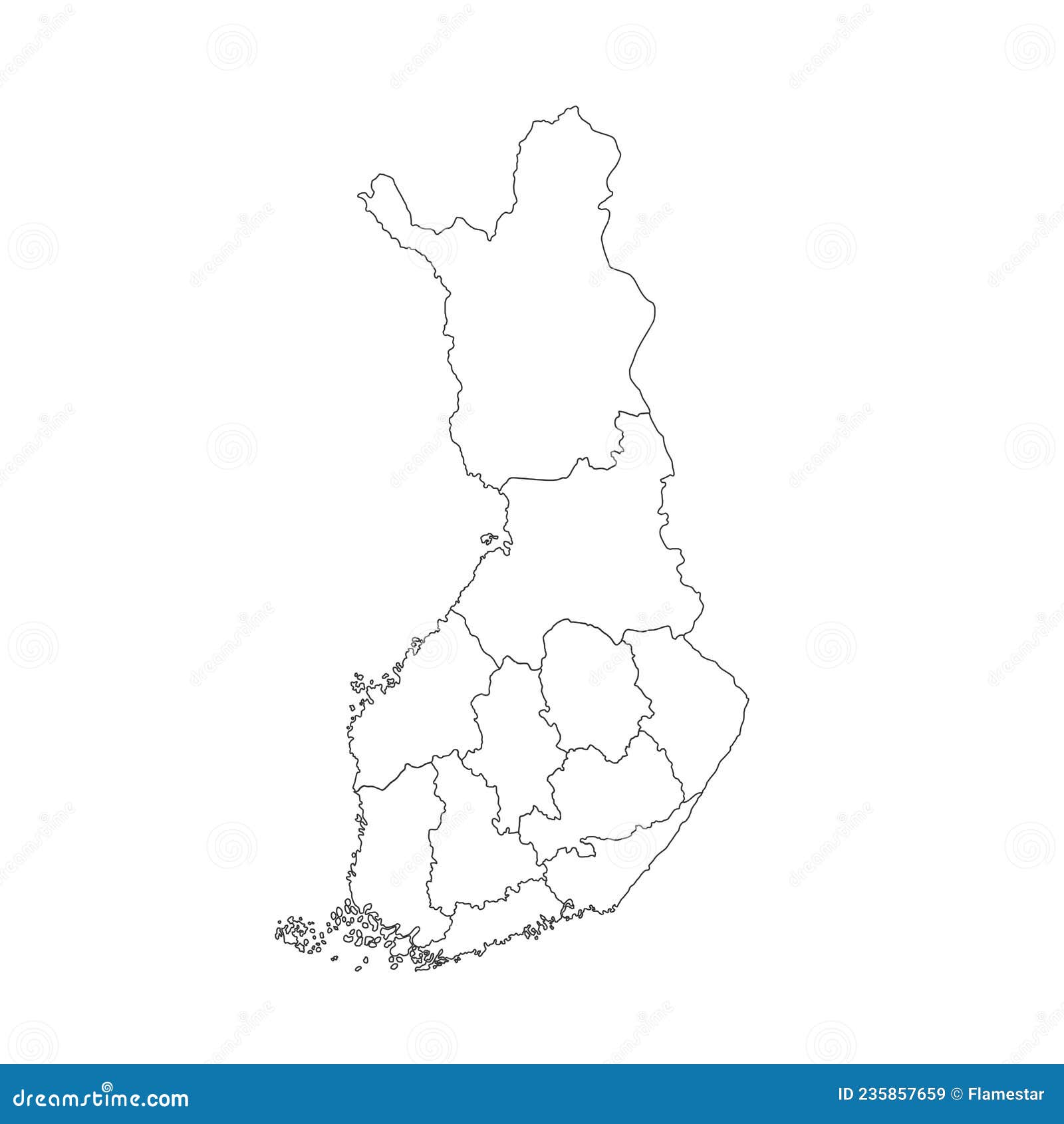 Finland - Outline Map Vector Illustration | CartoonDealer.com #272478606
