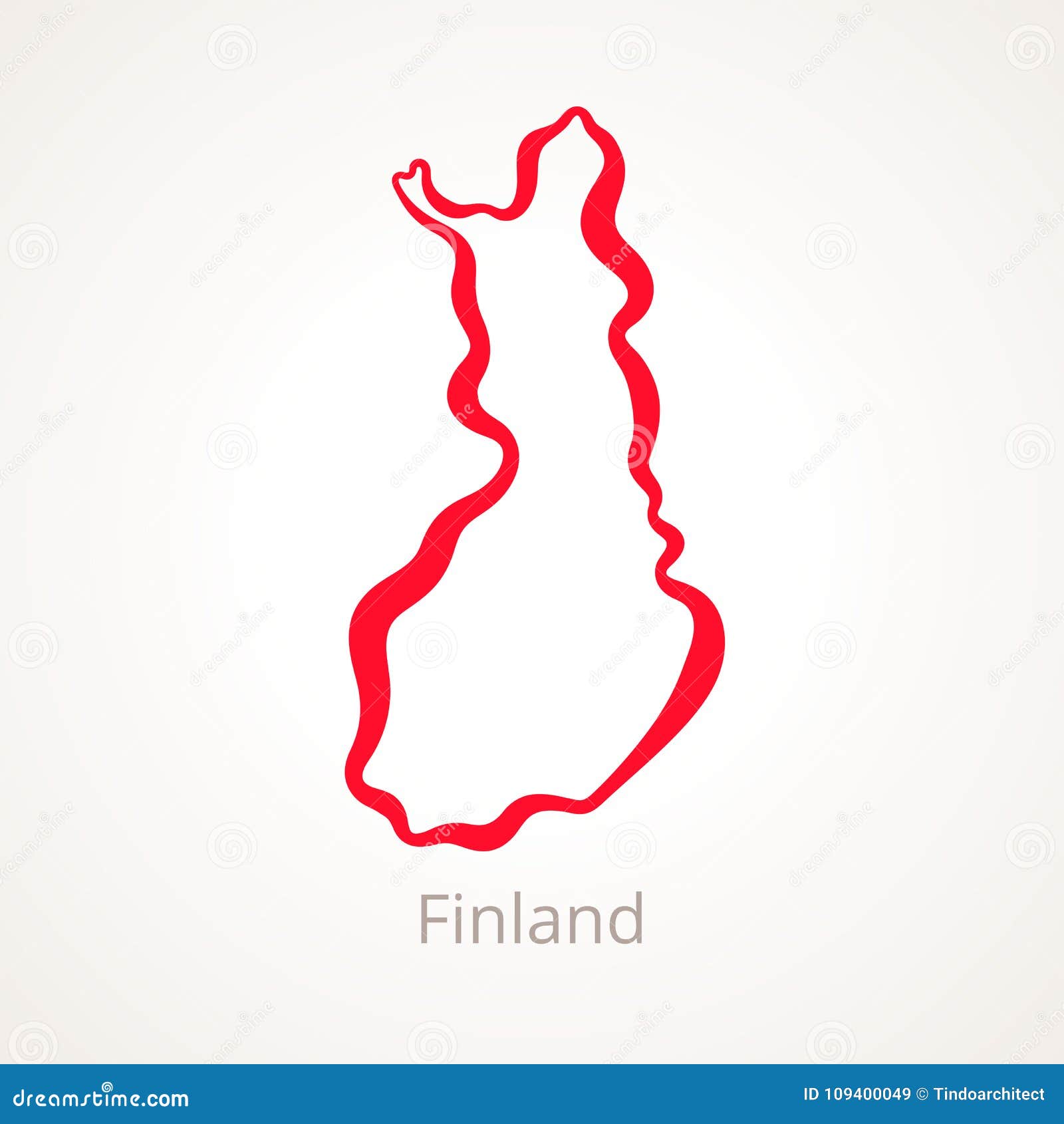 Finland - Outline Map Cartoon Vector | CartoonDealer.com #109400049