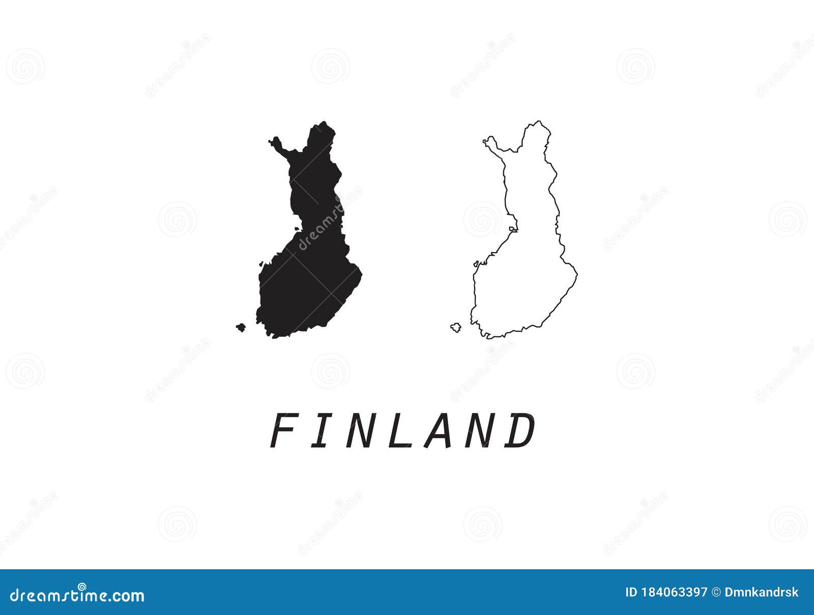 Finland Outline Map National Borders Stock Vector - Illustration of ... Finland Outline Map National Borders Stock Vector - Illustration of ...