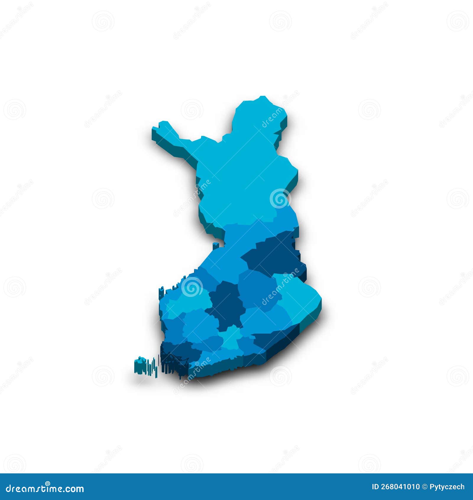 Finland Political Map Of Administrative Divisions Vector Illustration ... Finland Political Map Of Administrative Divisions Vector Illustration ...