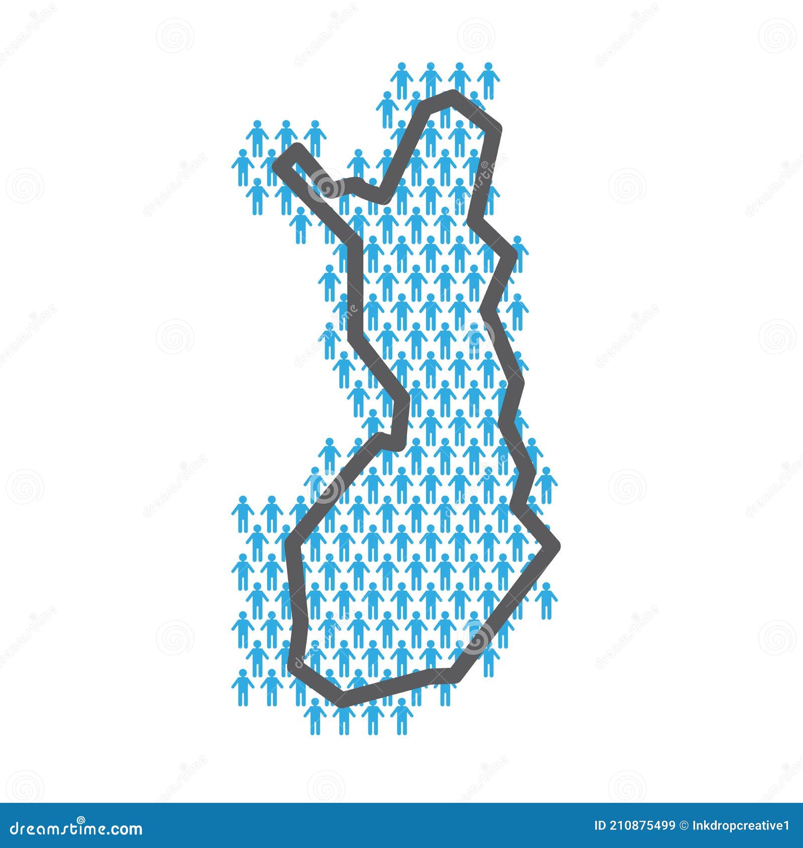 Finland Population Map. Country Outline Made from People Figures Stock ...
