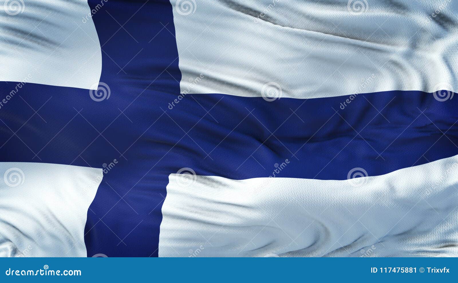 FINLAND Realistic Waving Flag Background Stock Illustration ...