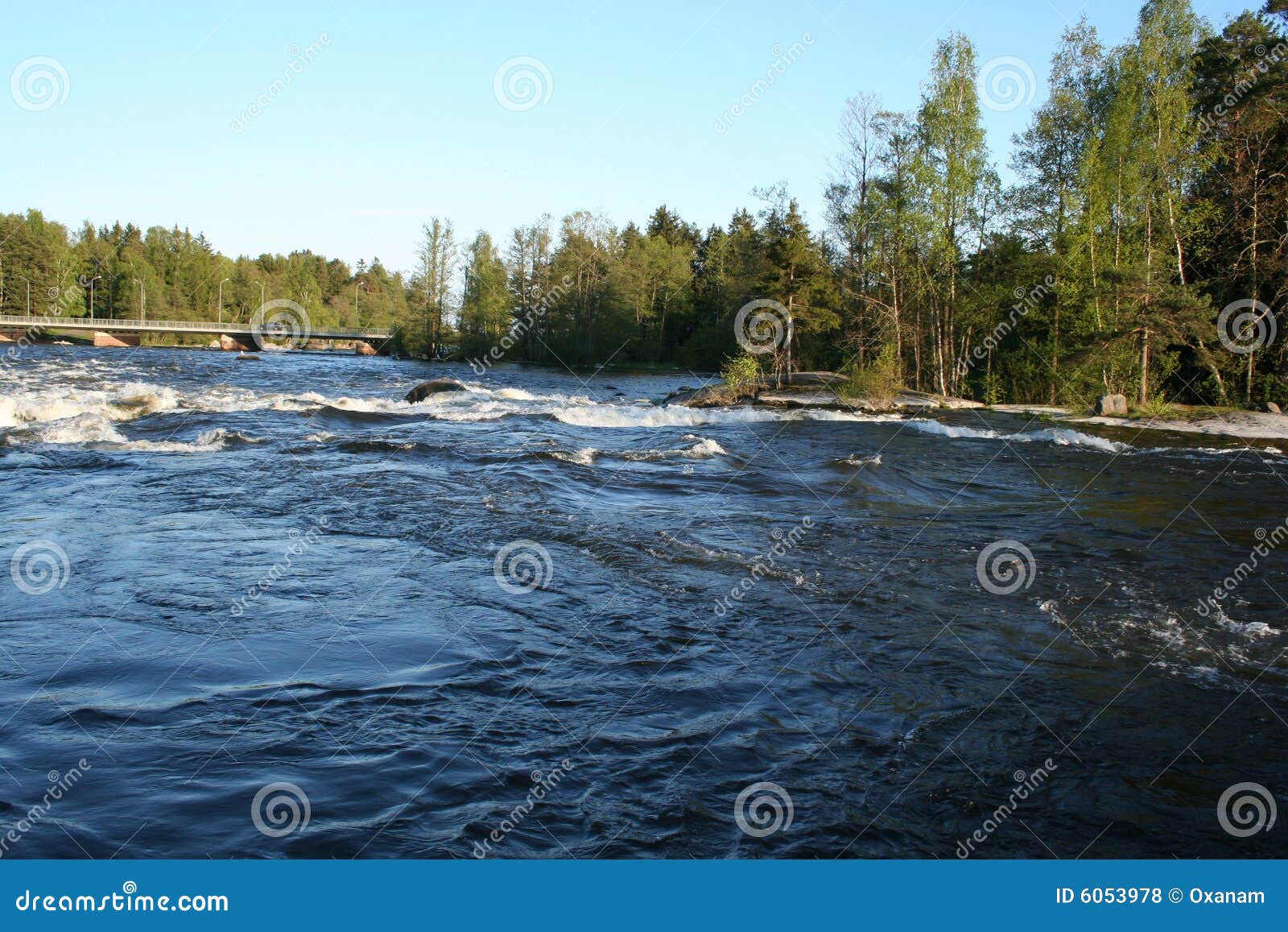 Finland. River Thresholds in Langikoski Stock Photo - Image of light ...
