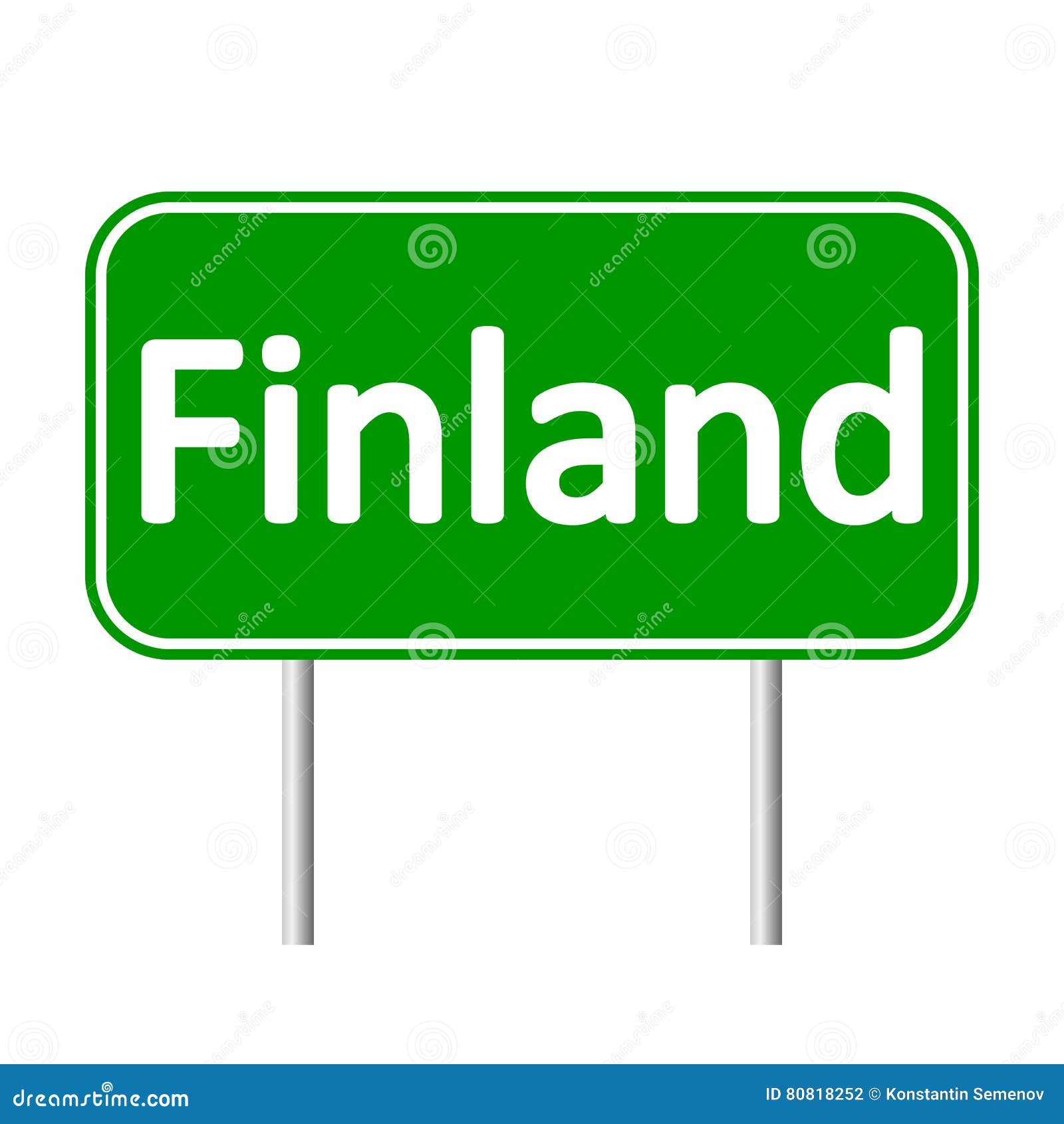 Finland road sign. stock illustration. Illustration of isolated - 80818252
