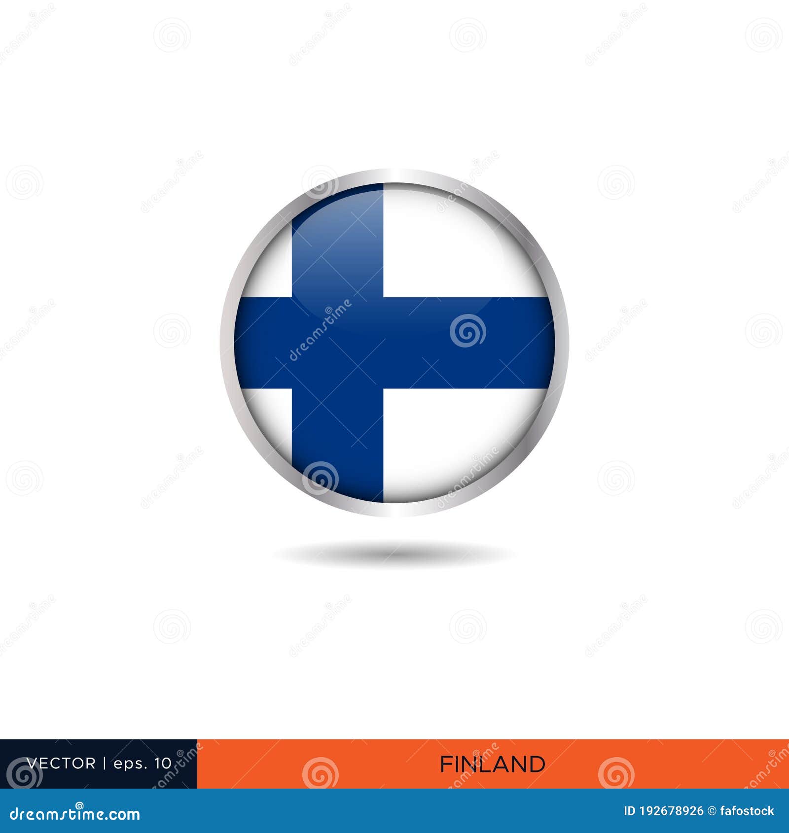 Finland Round Flag Vector Design. Stock Vector - Illustration of ...