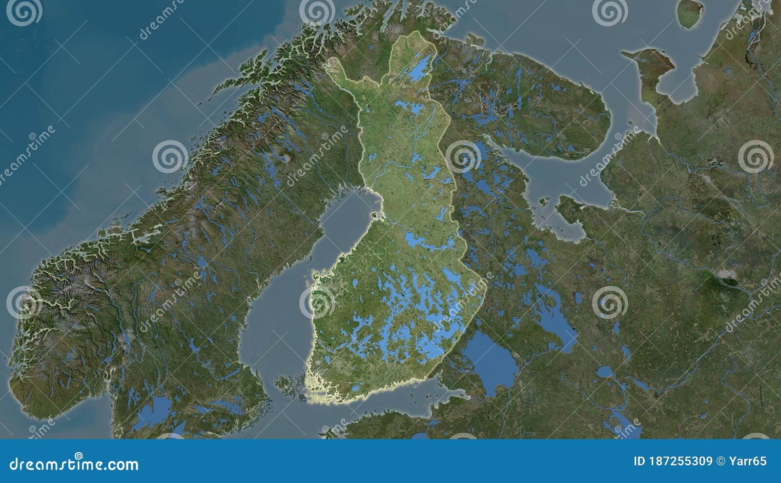 Finland - Satellite. Composition Stock Illustration - Illustration of ...