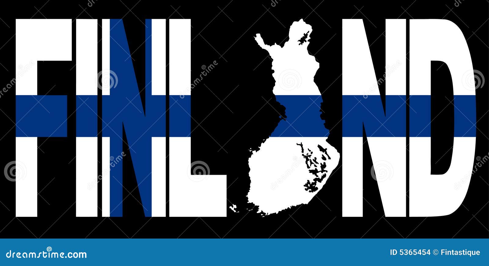 Finland text with map stock vector. Illustration of flag - 5365454