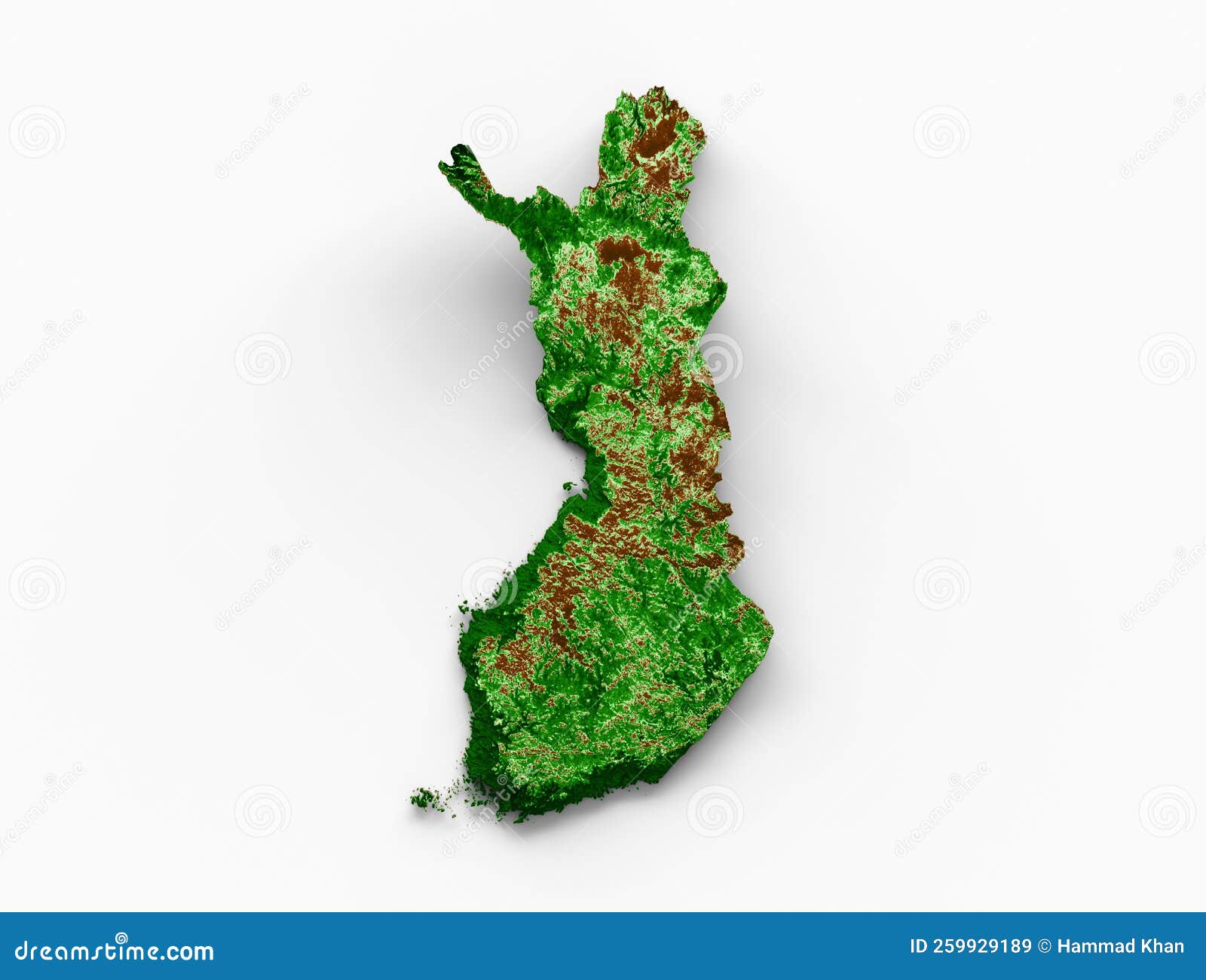 Finland Topographic Map 3d Realistic Map Color 3d Illustration Stock ...