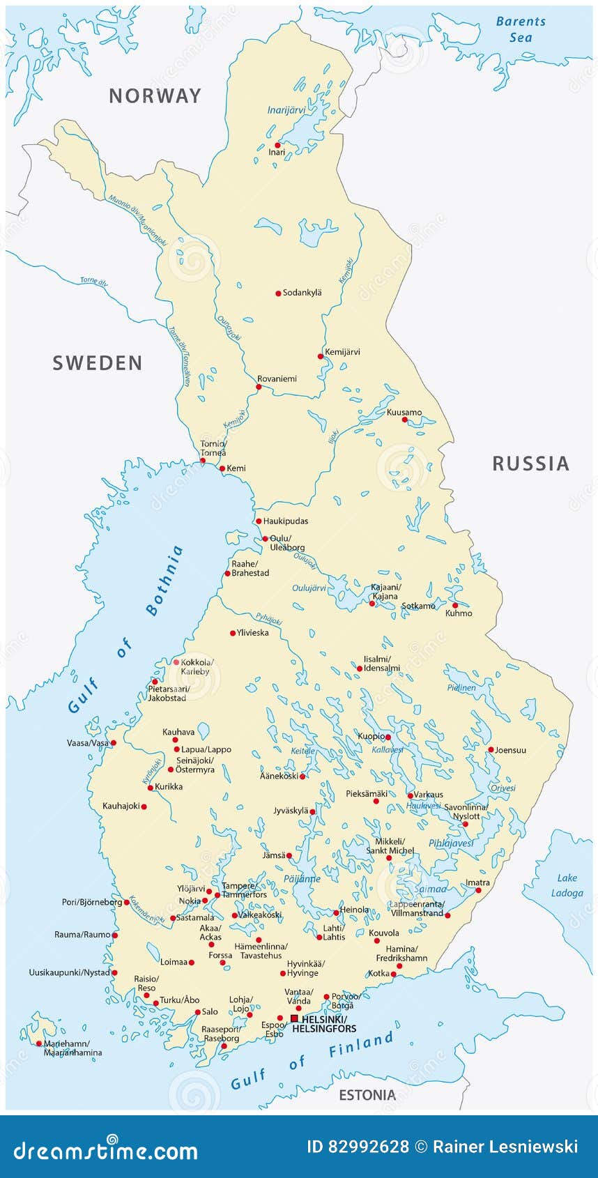 Finland Vector Map Sticker. | CartoonDealer.com #93381575
