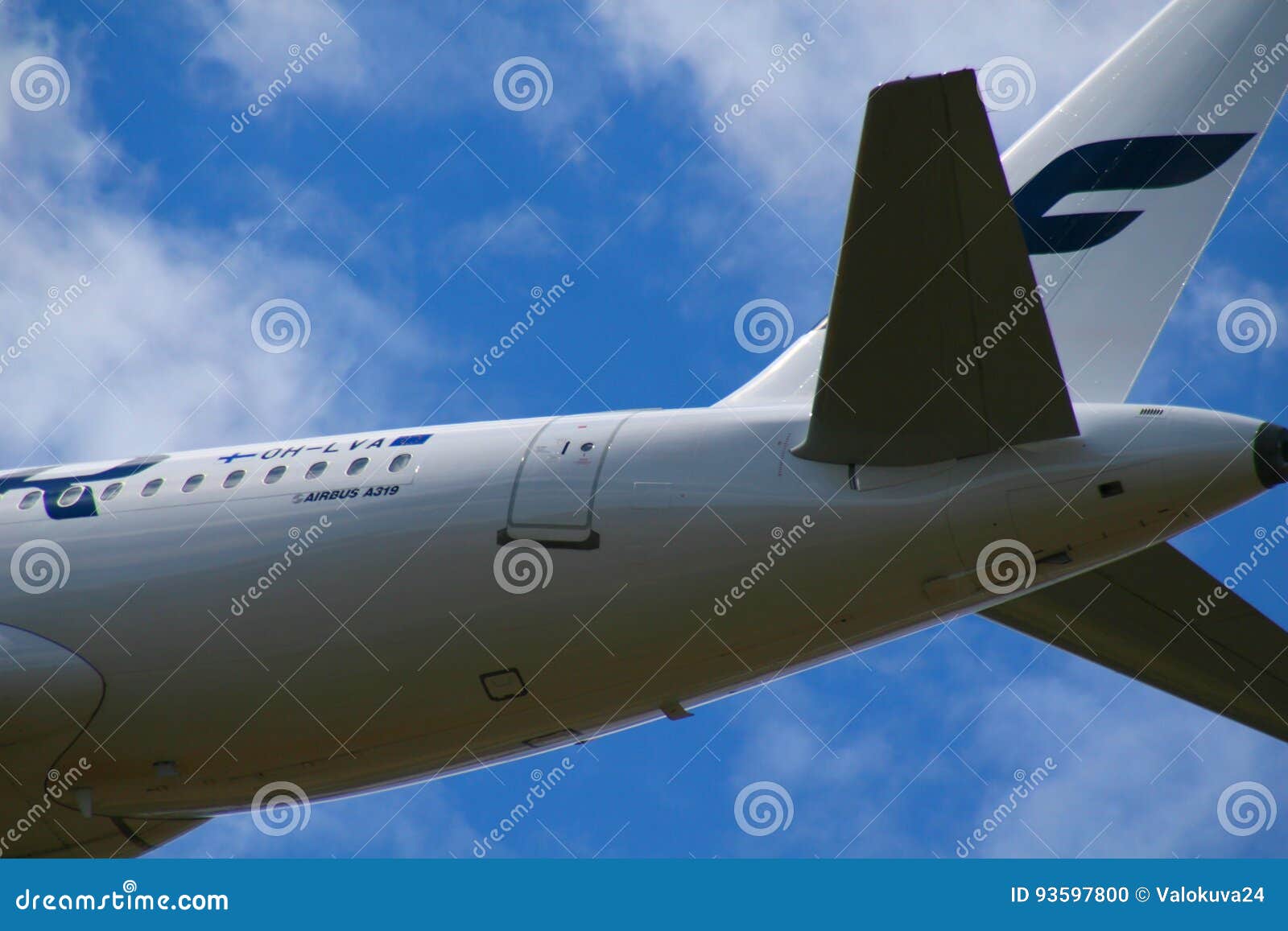 Finnair`s Airbus Tail Closeup Editorial Image - Image of blue, vantaa ...