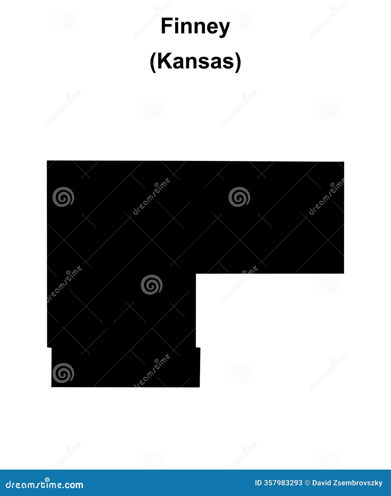 Finney outline map stock illustration. Illustration of finney - 357983293
