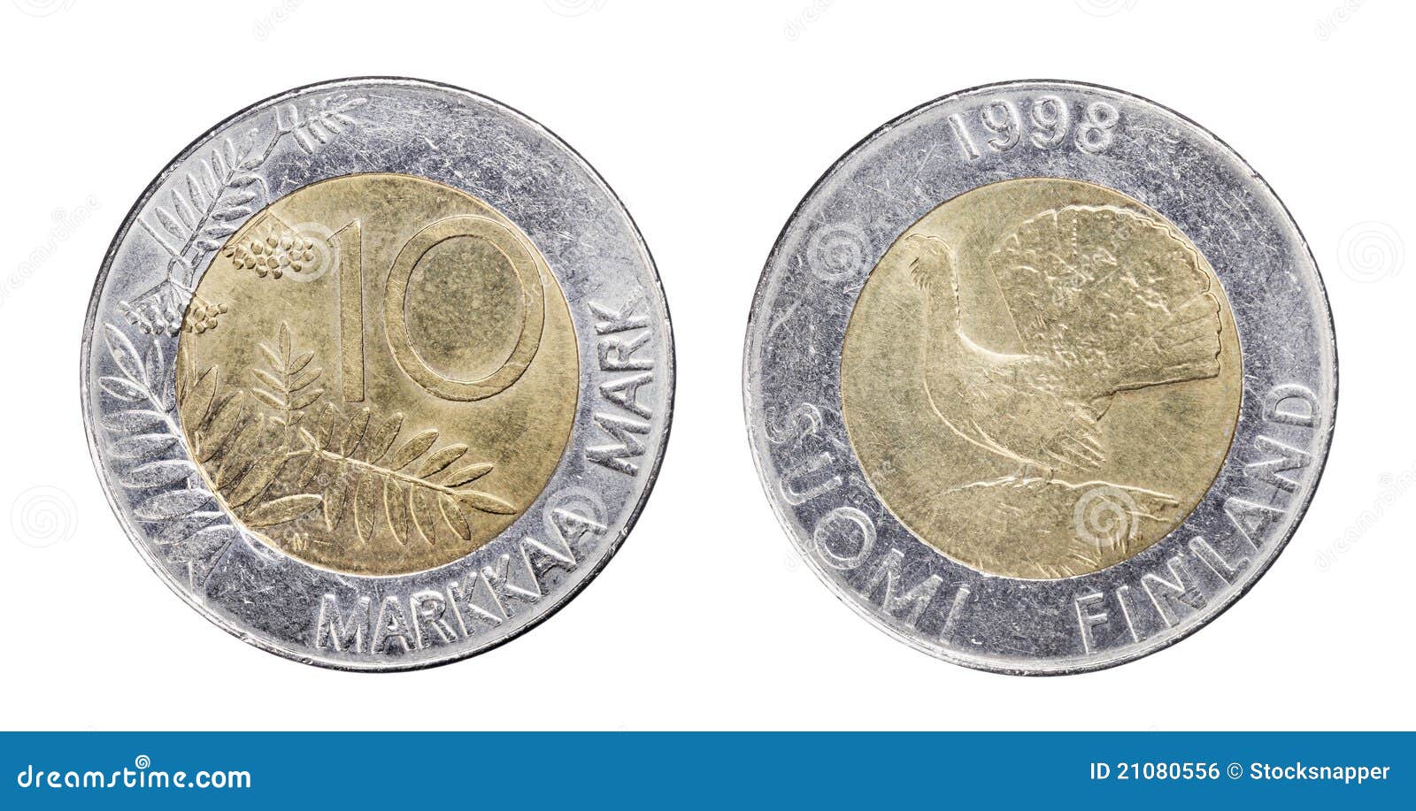 Finnish Coin stock photo. Image of 1998, markka, marks - 21080556