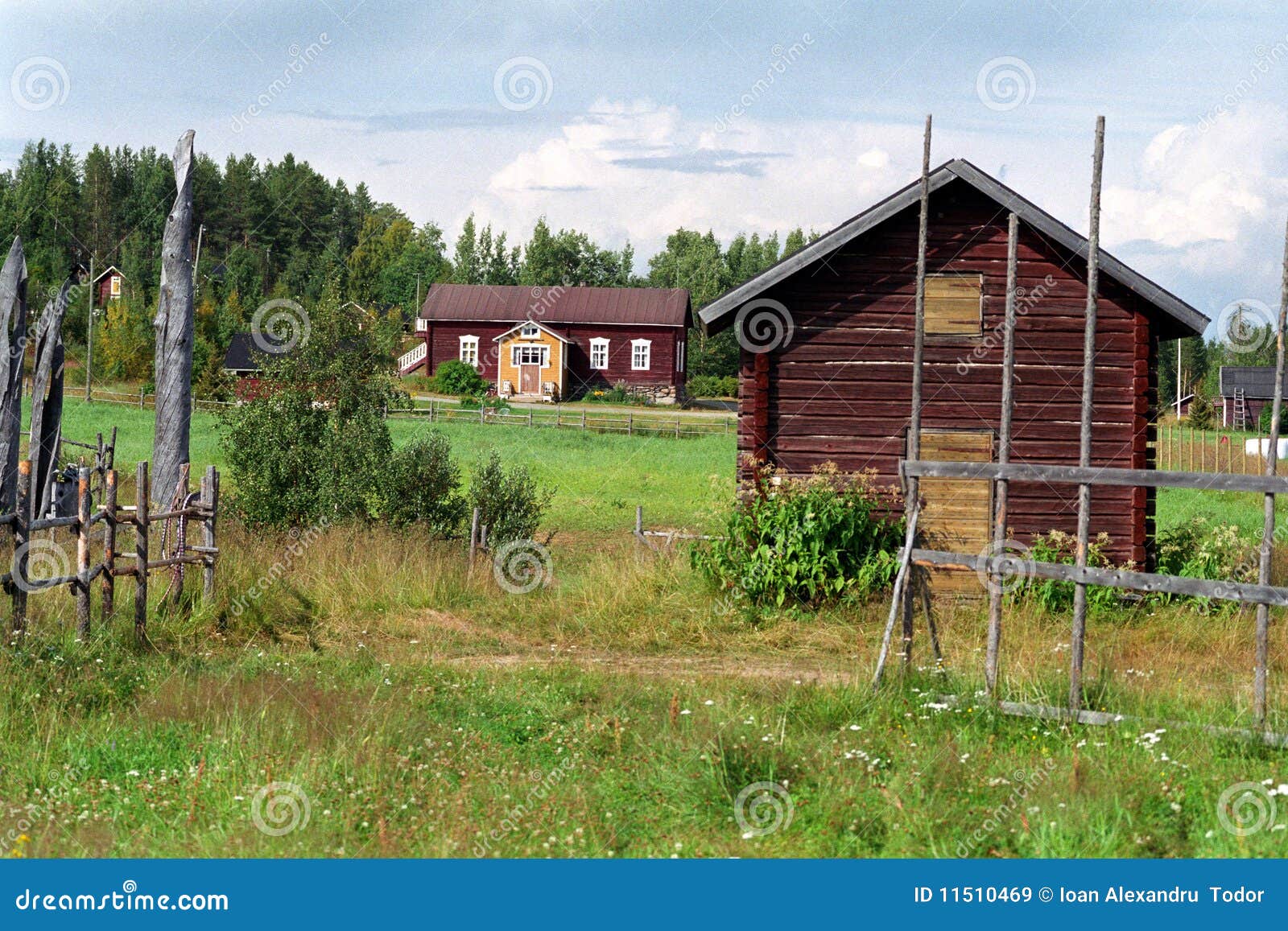 Finnish countryside stock image. Image of green, wood - 11510469