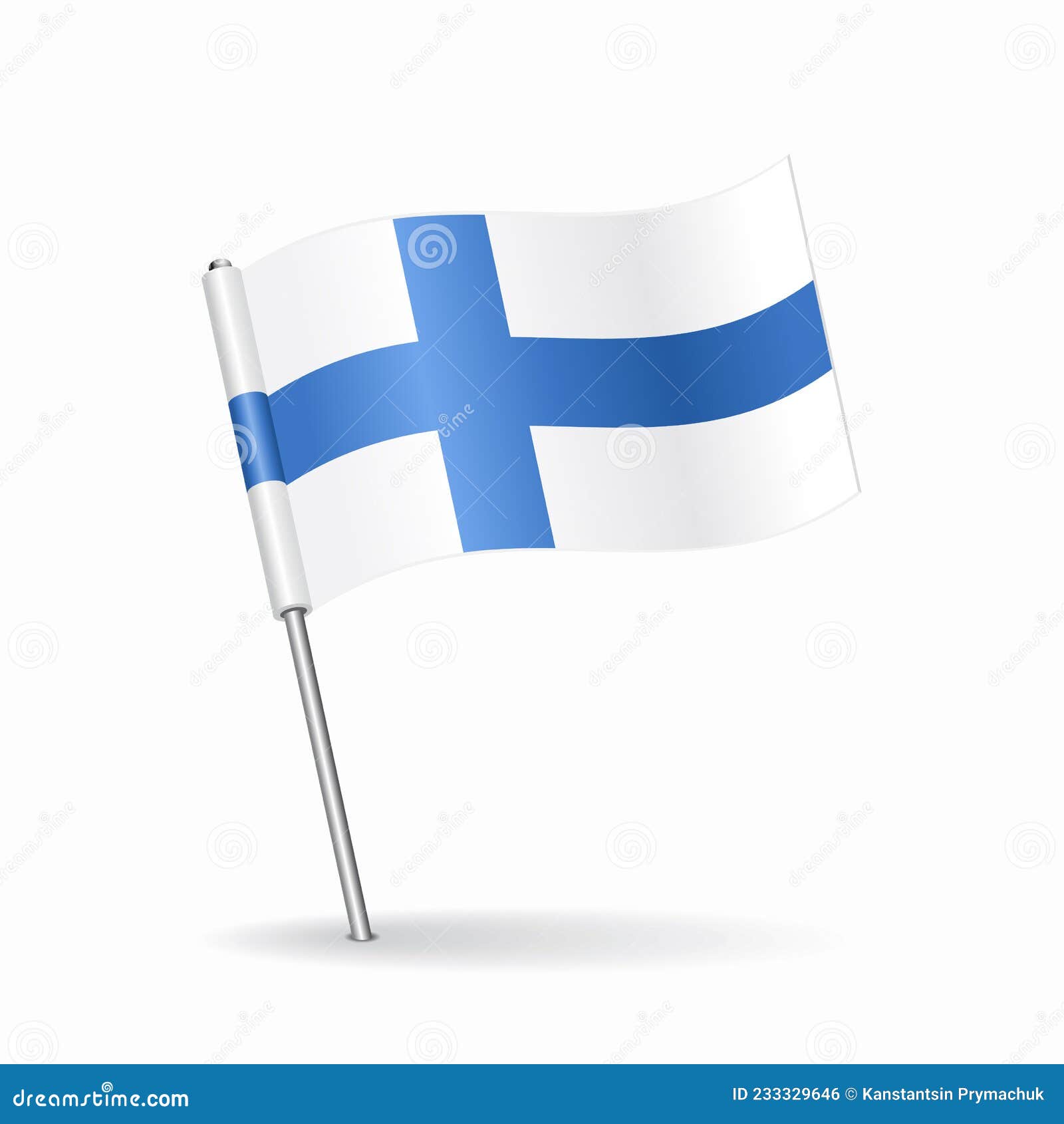 Finnish Flag Map Pointer Layout. Vector Illustration. Stock Vector ...
