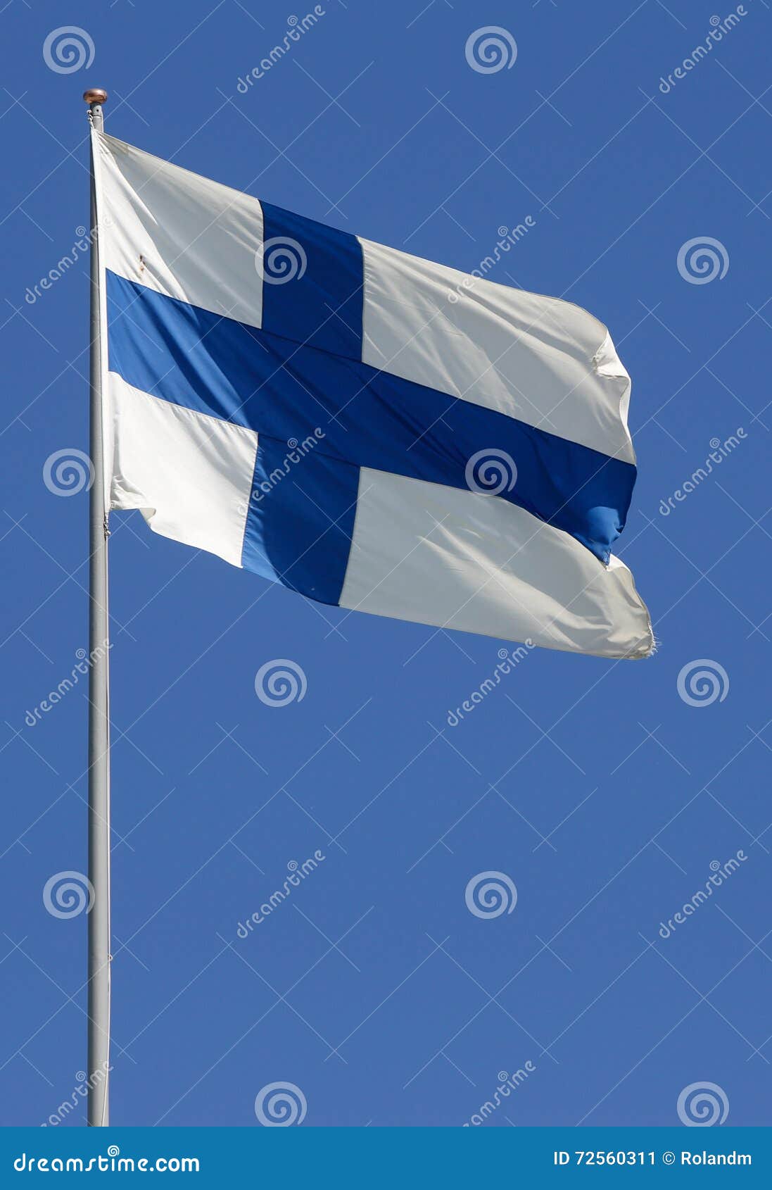 Finnish flag stock image. Image of blue, national, finnish - 72560311