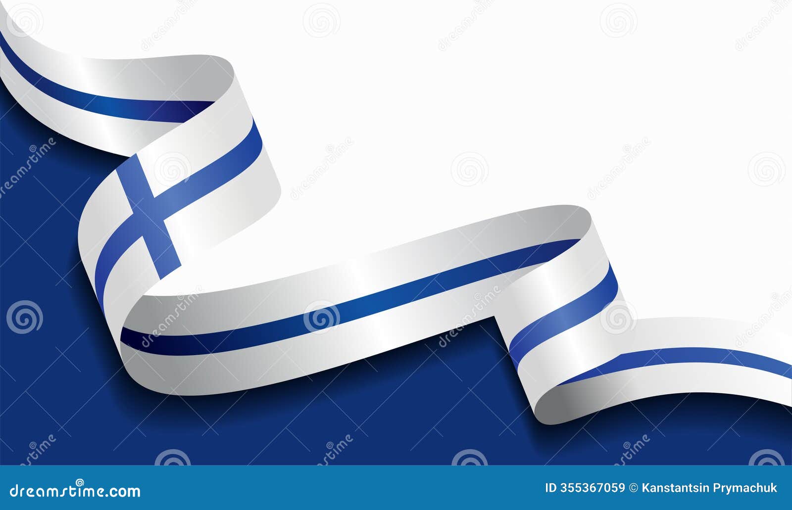 Finnish Flag Wavy Abstract Background. Vector Illustration. Stock ...