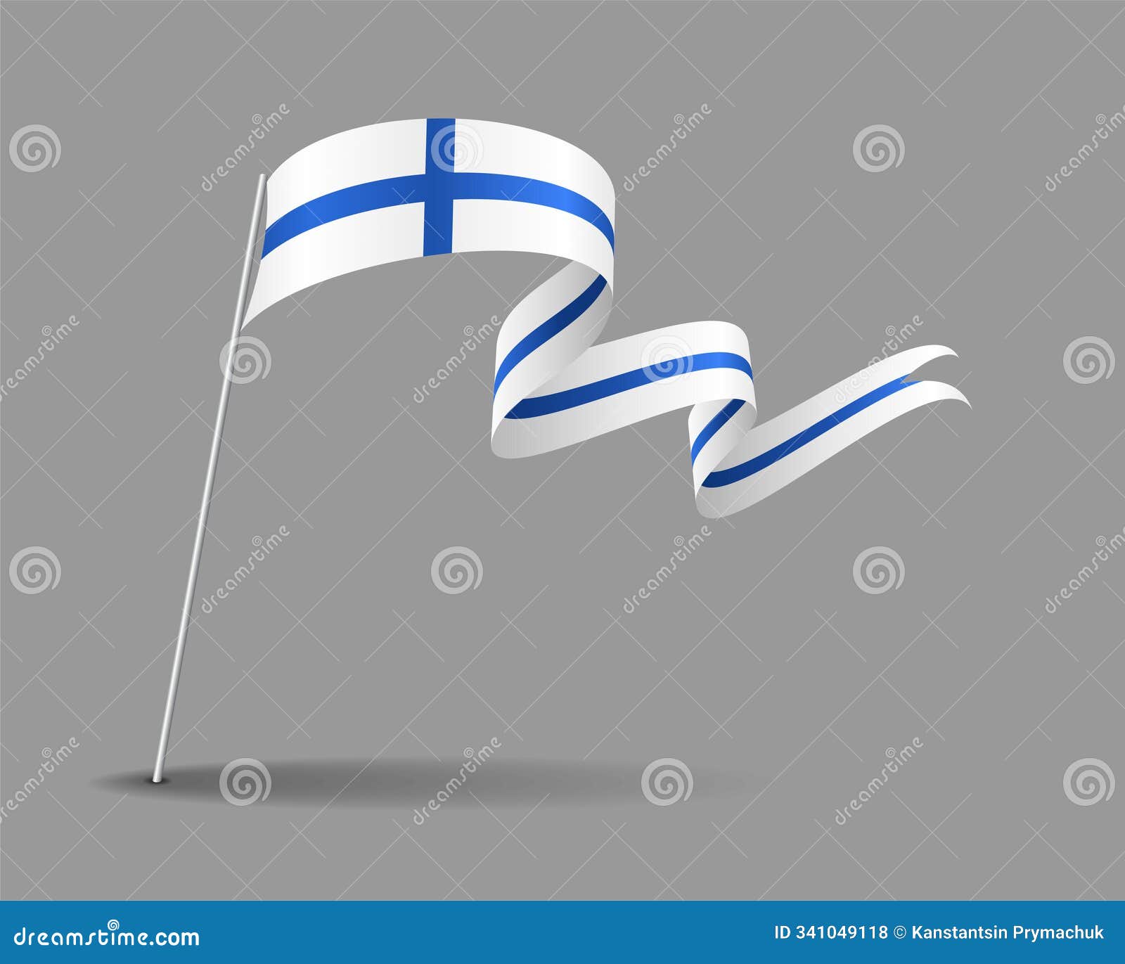 Finnish Flag Wavy Background Layout. Vector Illustration. Stock ...