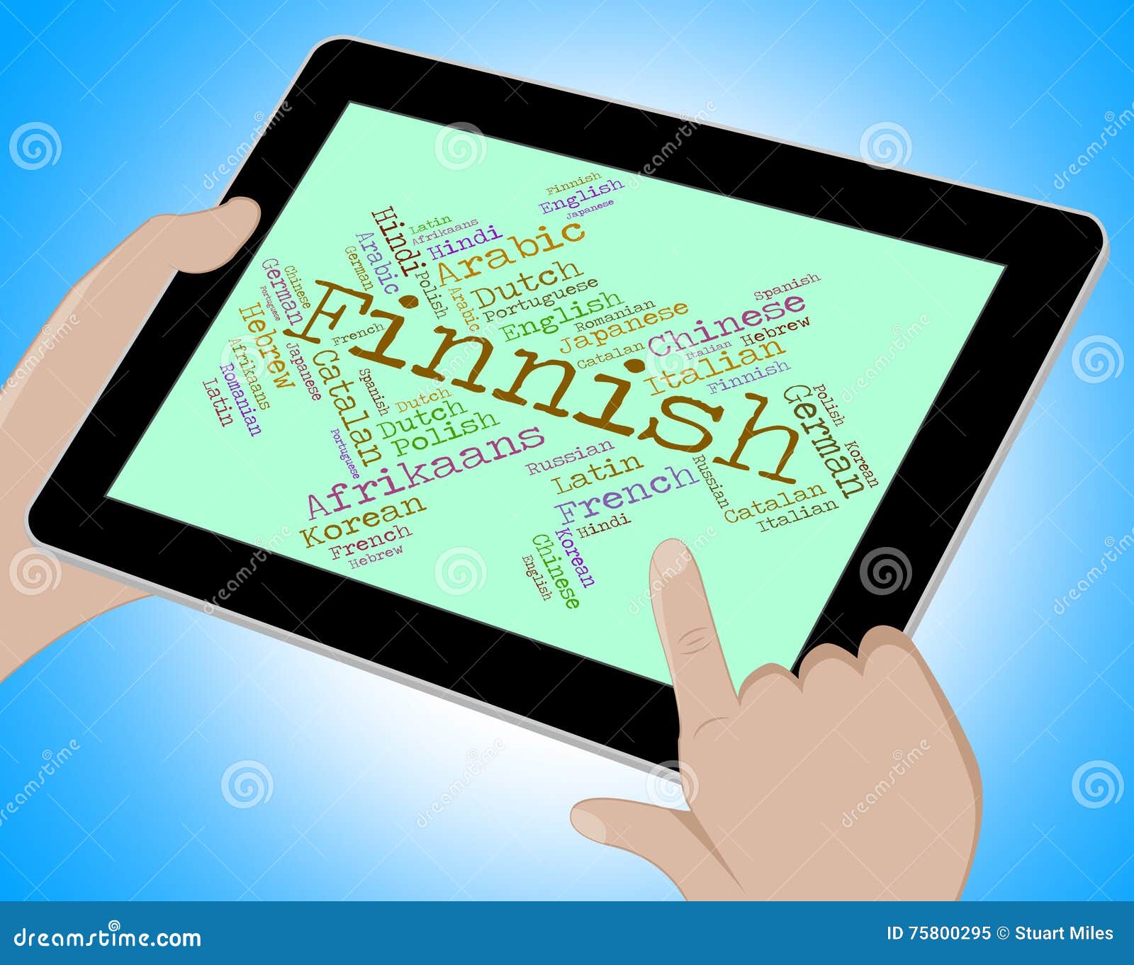 Learn Finnish With Magnifying Glass Royalty-Free Stock Photography ...