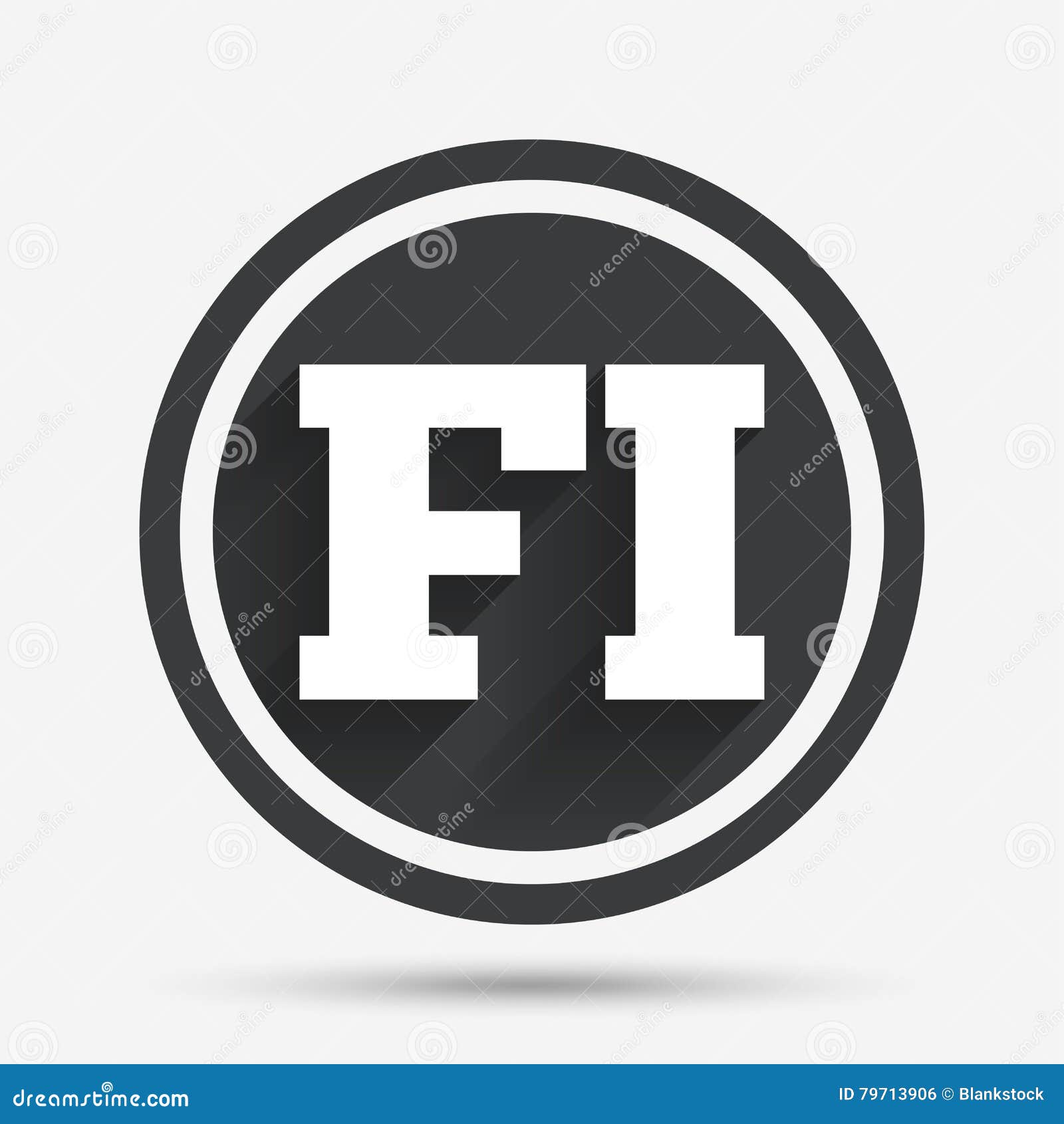 Finnish Language Sign Icon. FI Translation. Stock Vector - Illustration ...