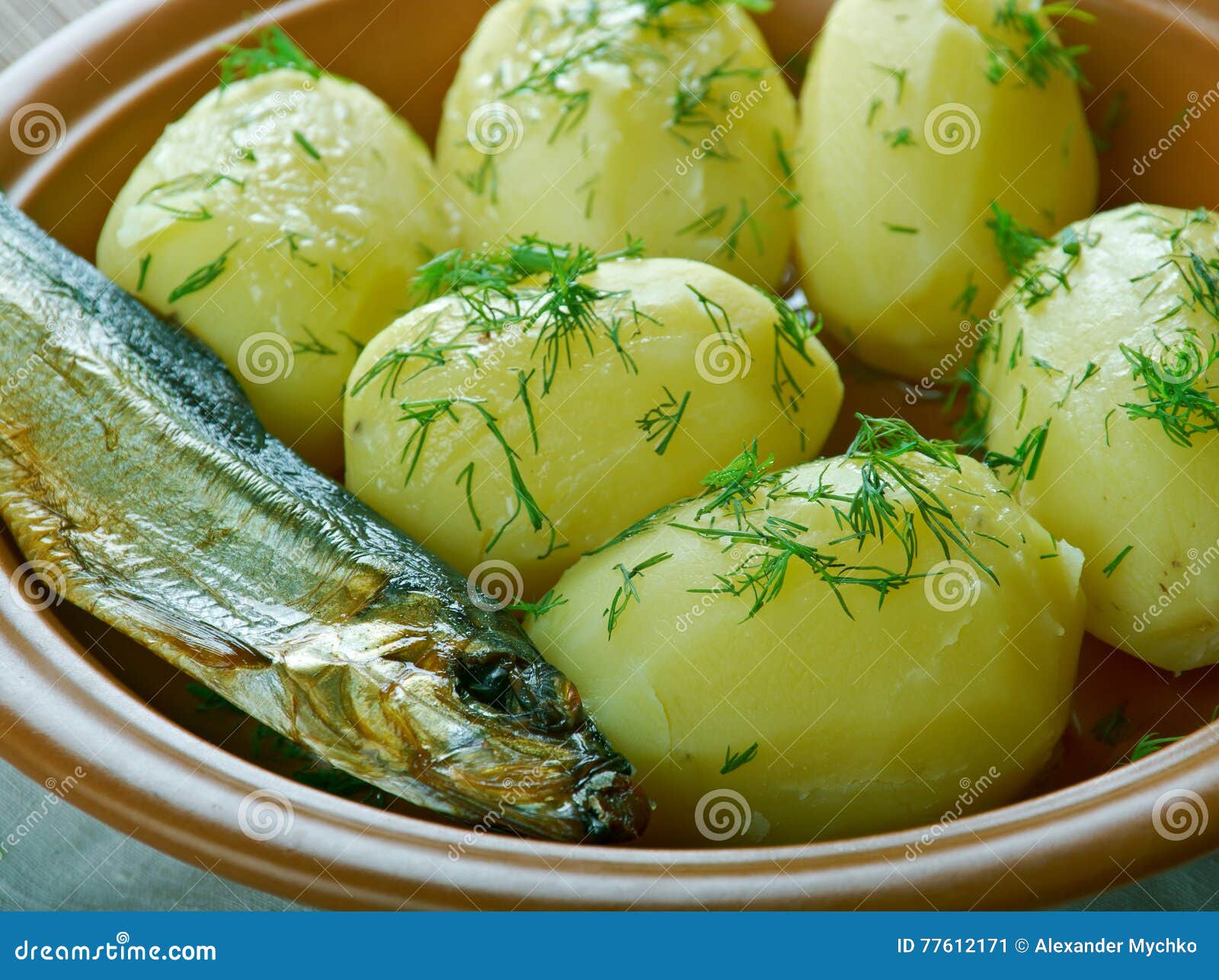 Finnish new potatoes stock image. Image of lunch, cuisine - 77612171
