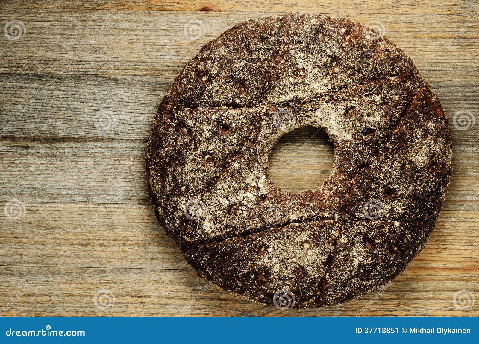 Finnish Traditional Round Ray Bread On A Crumpled White Paper Royalty ...