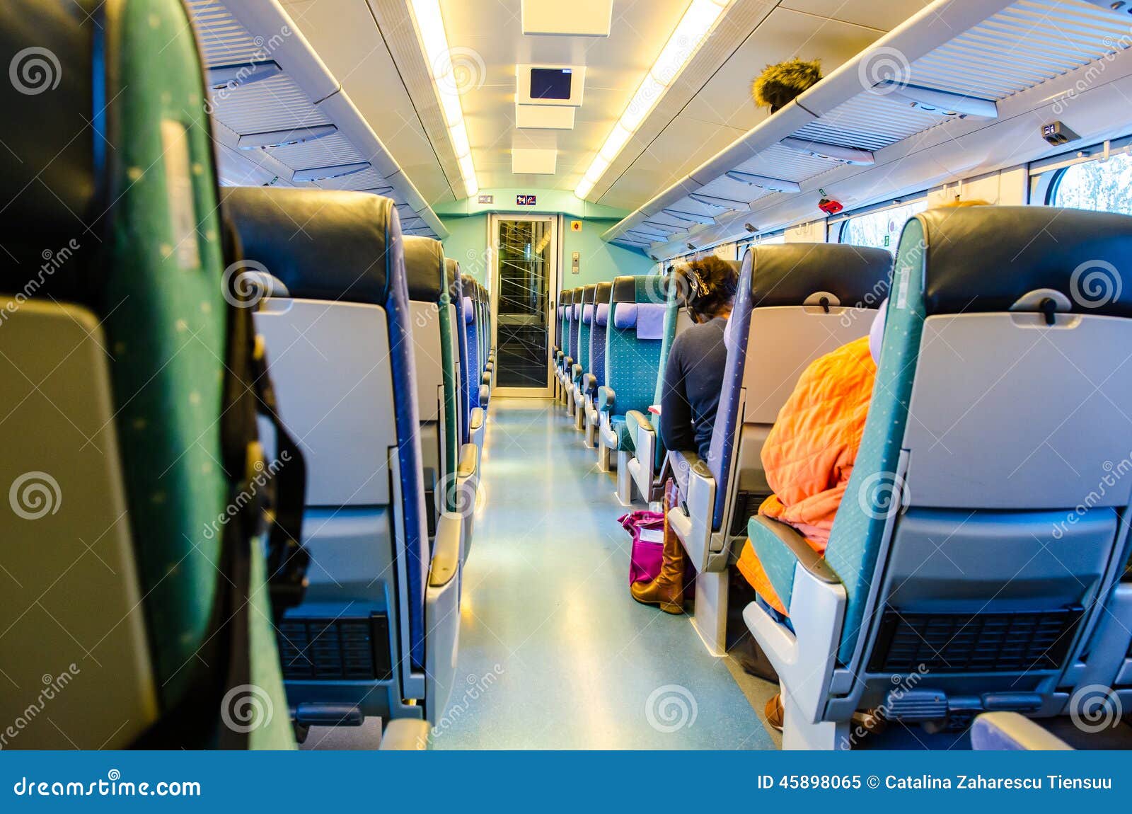 Finnish Train with Travelers Editorial Image - Image of electrification ...