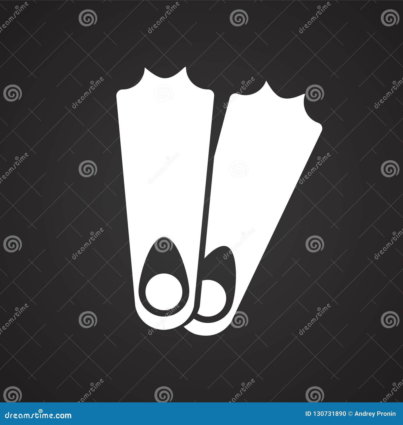 Fins on black background stock vector. Illustration of journey - 130731890