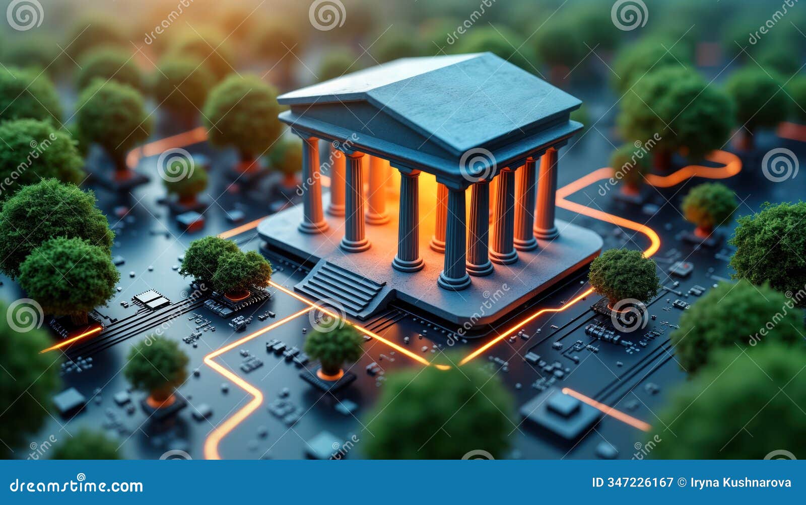 A Fintech Hub Visualized As Connecting Unbanked Populations To Global ...