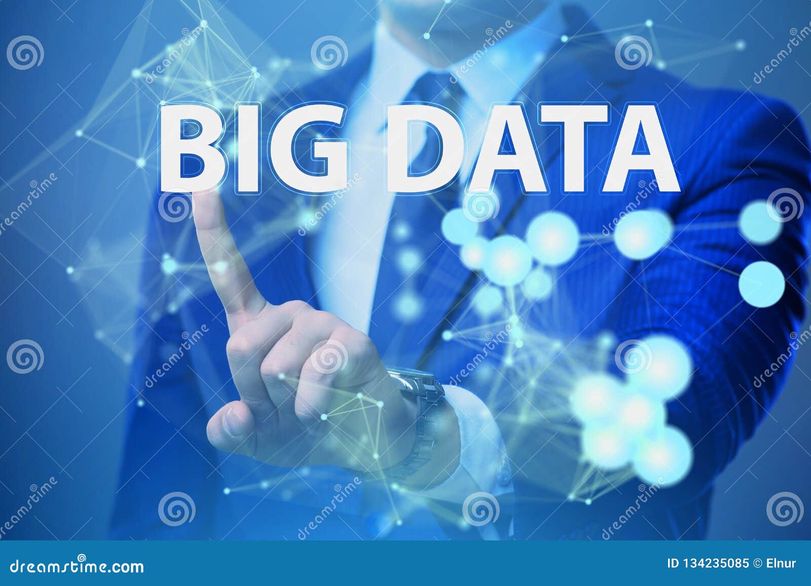The Fintech Financial Big Data Concept with Analyst Stock Image - Image ...