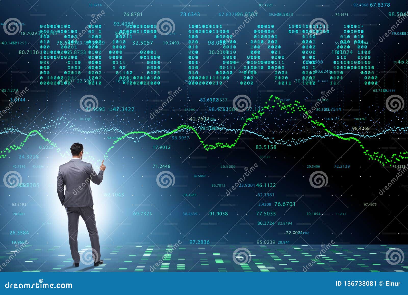 The Fintech Financial Big Data Concept with Analyst Stock Image - Image ...