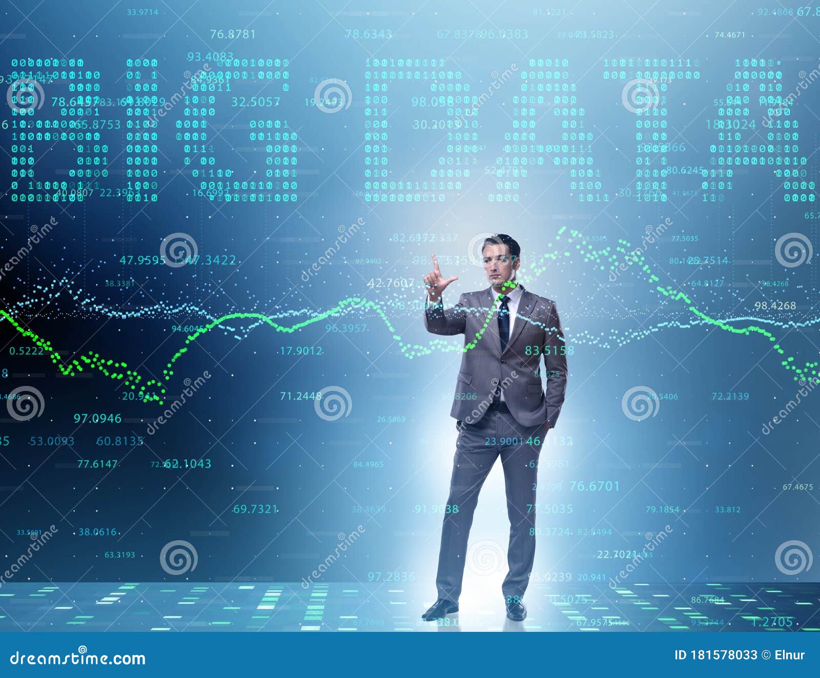 Fintech Financial Big Data Concept with Analyst Stock Image - Image of ...