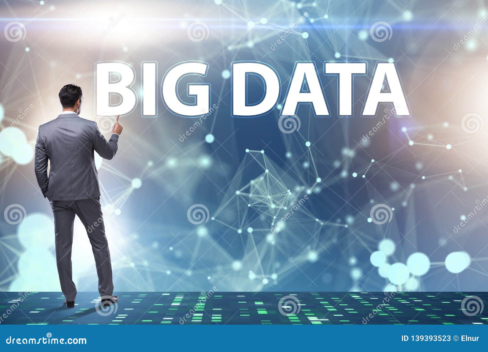 The Fintech Financial Big Data Concept with Analyst Stock Image - Image ...