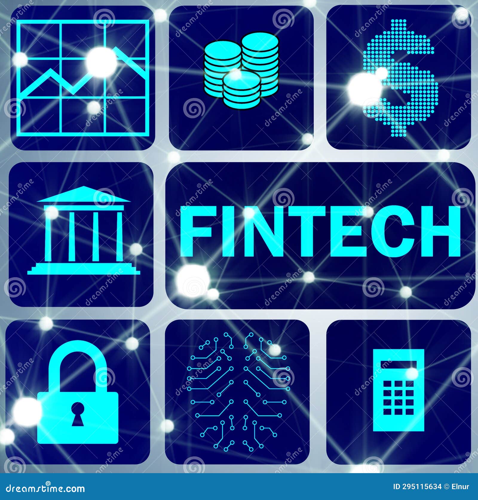 Fintech in Financial Technology Concept Stock Photo - Image of economy ...