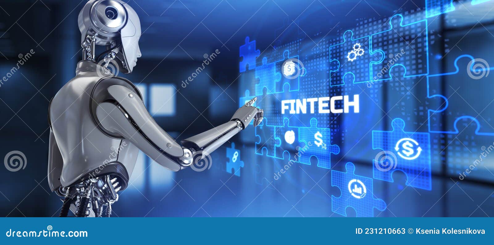 Fintech Financial Technology Online Payment Digital Economy Concept ...