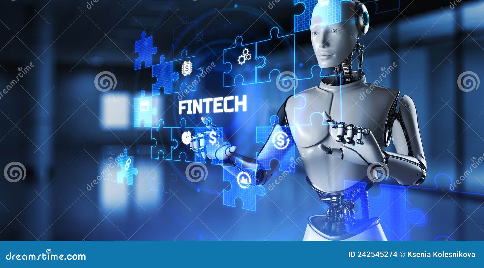 Fintech Financial Technology Online Payment Digital Economy Concept ...