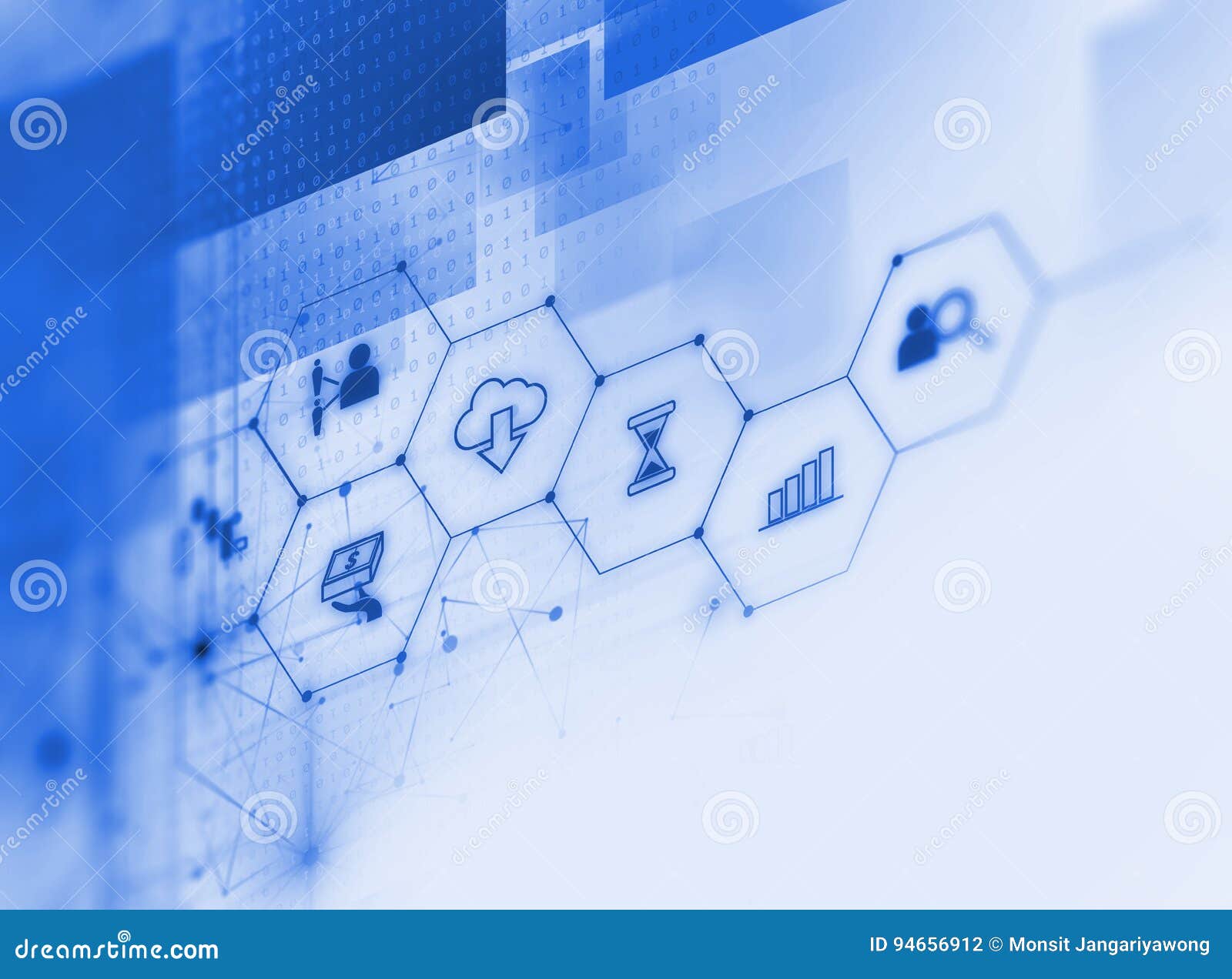 Fintech Icon on Abstract Financial Technology Background . Stock ...