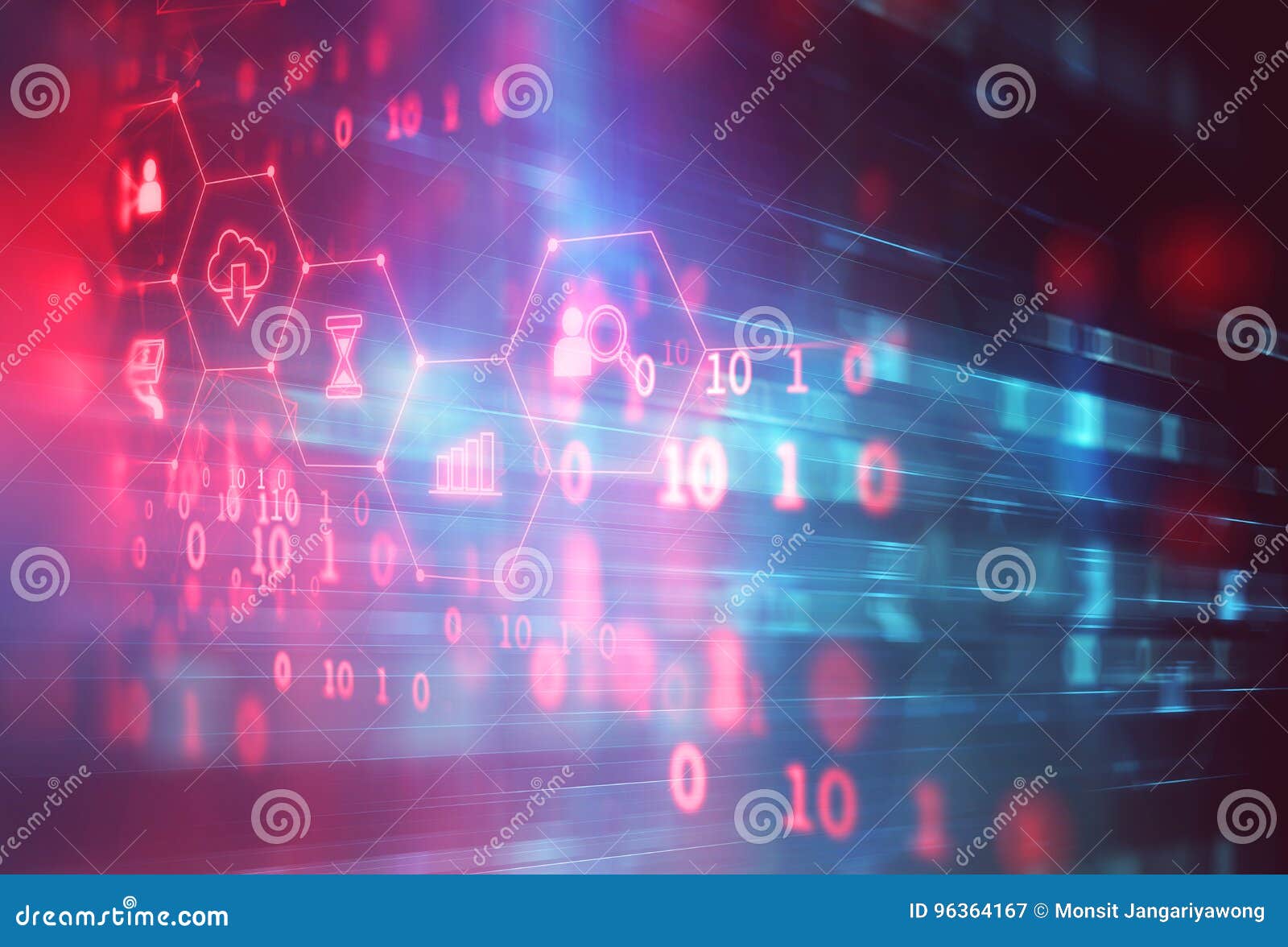 Fintech Icon on Abstract Financial Technology Background . Stock ...