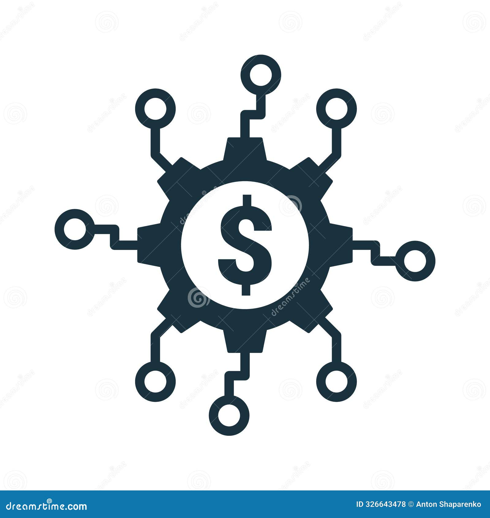 Fintech Icon. Simple Creative Element. Filled Monochrome Fintech Icon ...