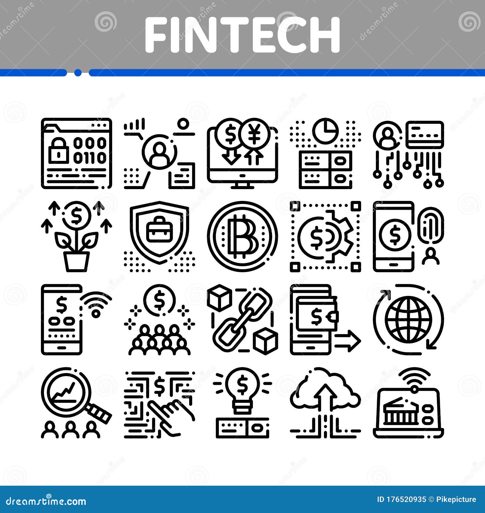 Fintech Innovation Icon Vector Sign And Symbol Isolated On White ...