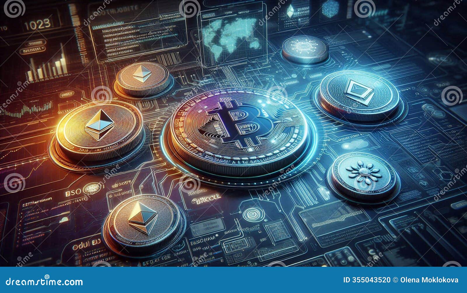 Fintech Innovation Concept with Blockchain Technology and Crypto Assets ...