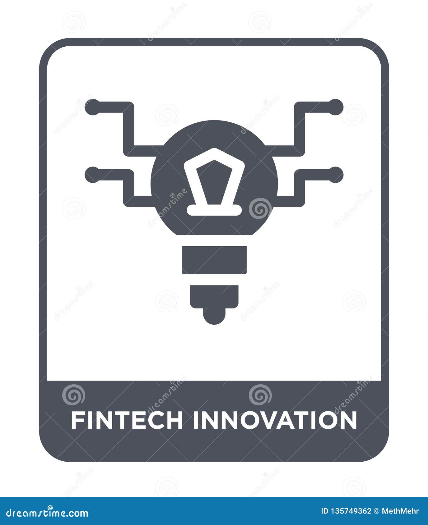 Fintech Innovation Icon in Trendy Design Style. Fintech Innovation Icon ...