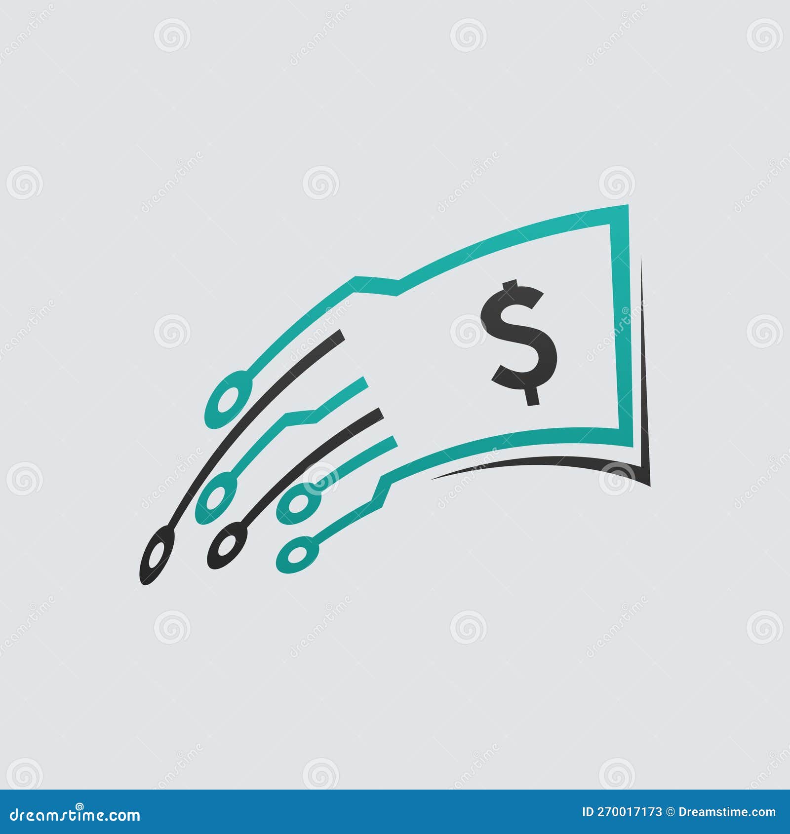 Fintech Logo Design Concept Vector Stock Illustration - Illustration of ...