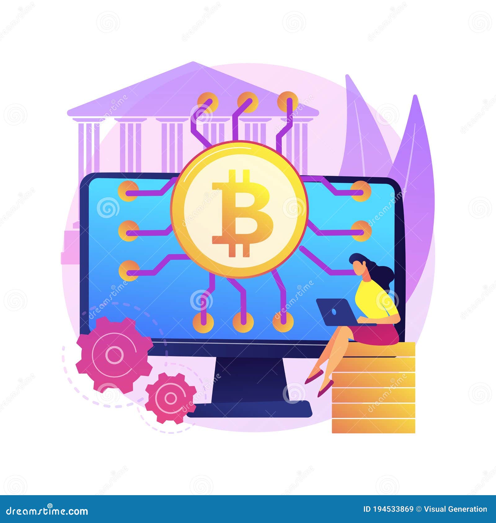 FinTech Technology Abstract Concept Vector Illustration. Stock Vector ...